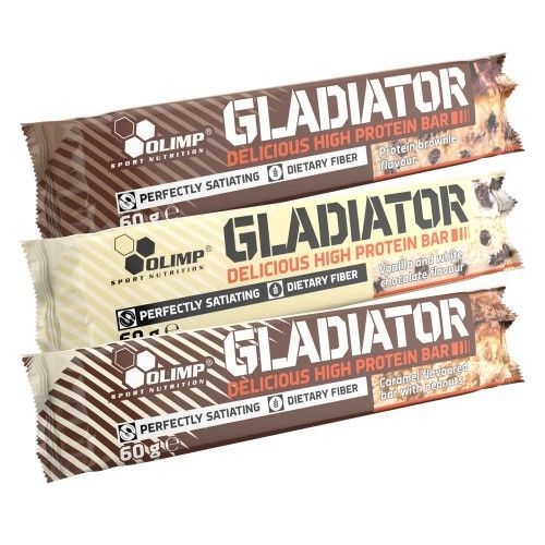 Olimp Gladiator Bar 60 g. white chocolate expresso skonis - Ambiactive