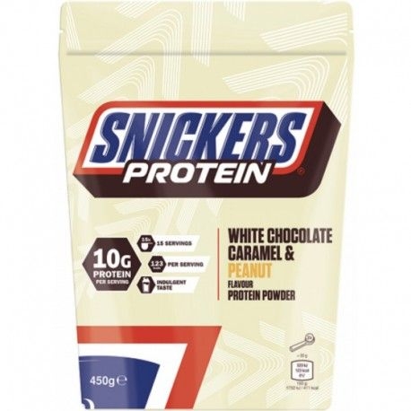 Snickers Hi Protein Whey Protein Powder White Chocolate 455 g. - Ambiactive