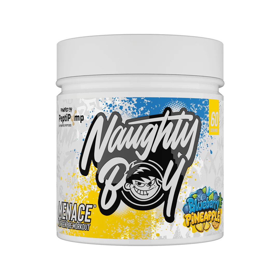 Naughty Boy Menace® V2 Pre-Workout 420 g. strawberry mango skonis ...