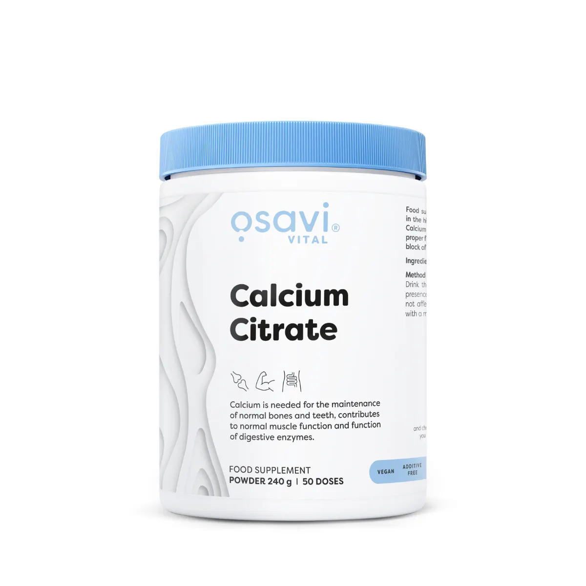 Osavi Calcium Citrate Powder 240 g. (kalcio citratas) - Ambiactive